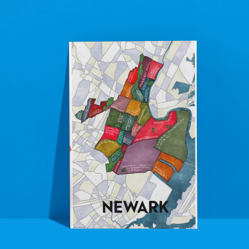 Newark Neighborhood Map 13" x 19" Print — NMOA Shop